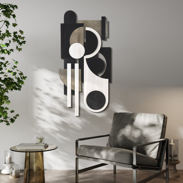 Brayden Studio® "Luminous Whisper" Hand Made & Hand Finished Dimensional Solid Paulownia Wood ...